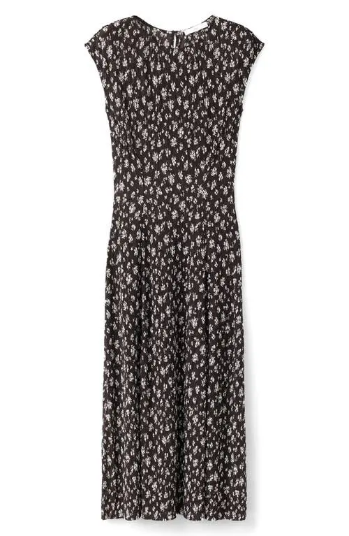 Mango Floral Print Midi Dress
