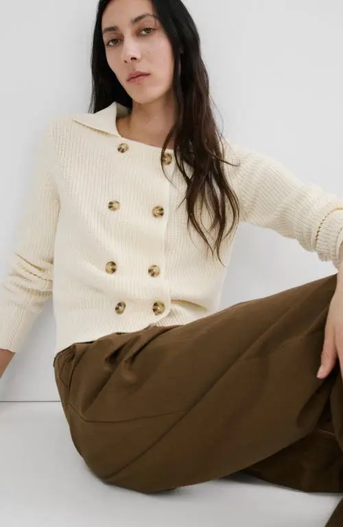 Mango Double-breasted Cotton Cardigan