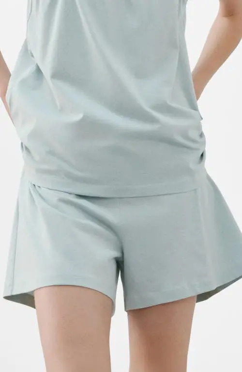 Mango Cotton Pajama Shorts - Mint Green