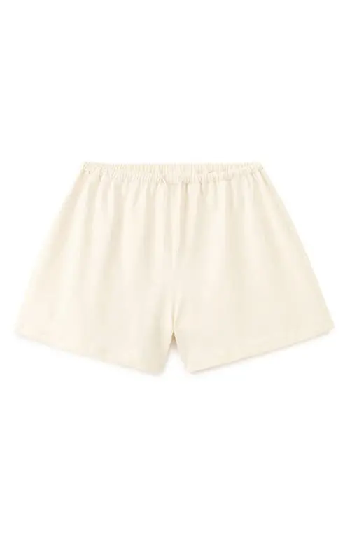 Mango Cotton Pajama Shorts - Pastel Yellow