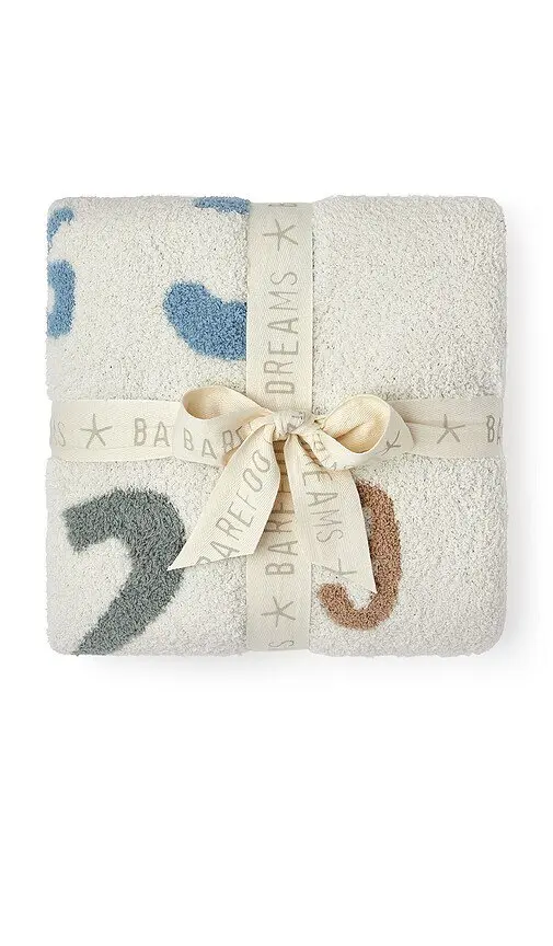 Barefoot Dreams Cozychic Number Stroller Blanket In Cream