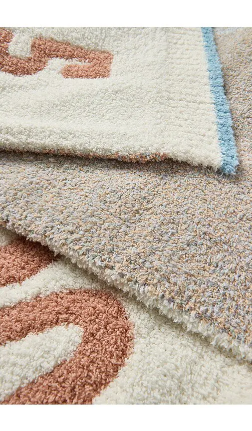 Barefoot Dreams Cozychic Number Stroller Blanket In Cream