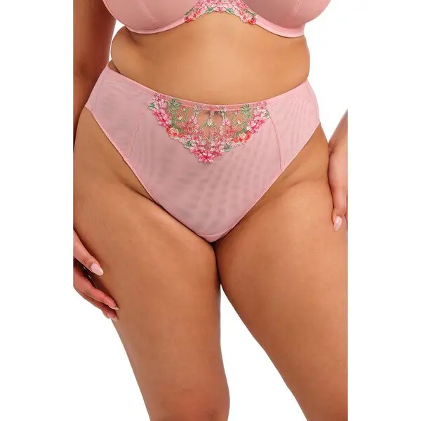 Elomi Aerith Embroidered Brazilian Briefs - Rose