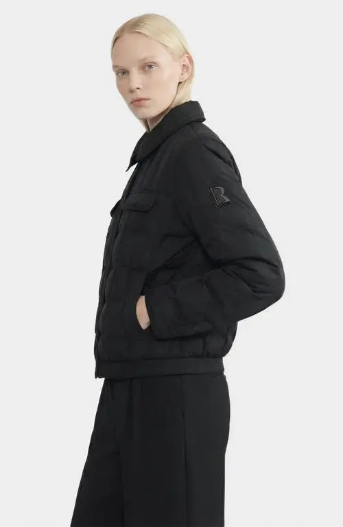 Rudsak Quilted Down Shirt Jacket - Black