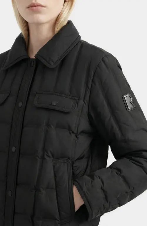 Rudsak Quilted Down Shirt Jacket - Black