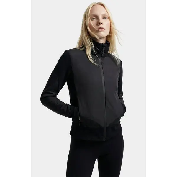 Rudsak Granada Zip-up Mixed Media Sweater Jacket - Black