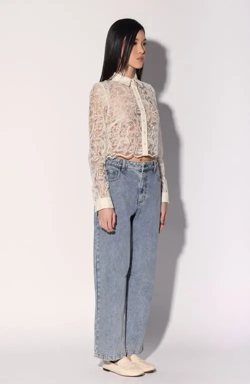 Walter Baker Nicolette Embroidered Top