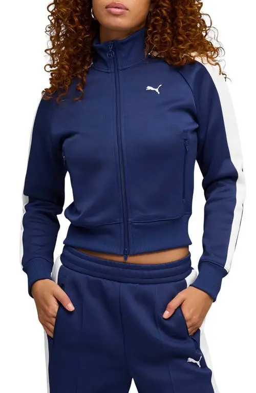 PUMA T7 Always On Crop Track Jacket - Blue Jewel