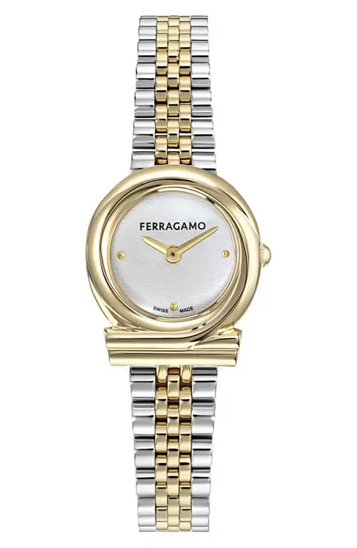 FERRAGAMO Gancini Twisted Two-tone Bracelet Watch - Two Tone