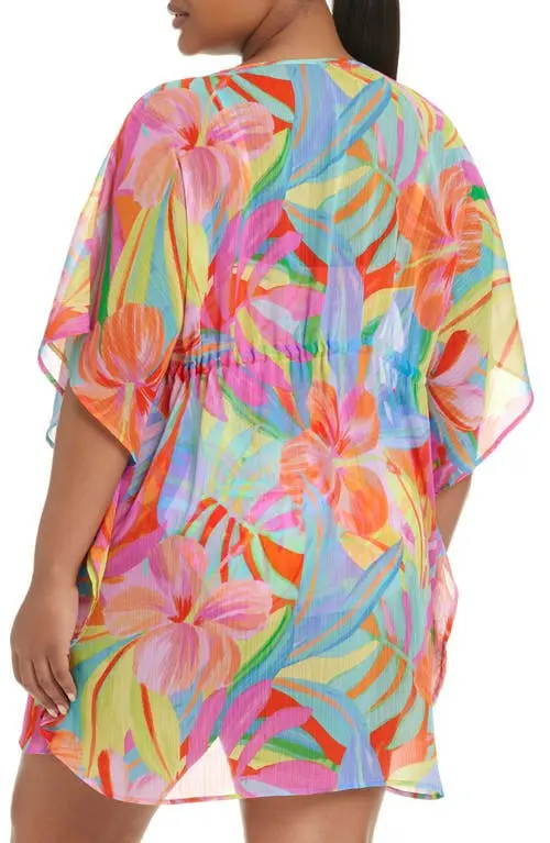BLEU BY ROD BEATTIE Semisheer Cover-up Caftan - Blue Multi