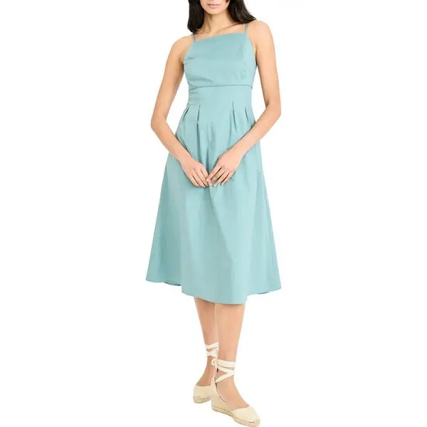 Maggy London Spaghetti Strap Pleated Midi Dress