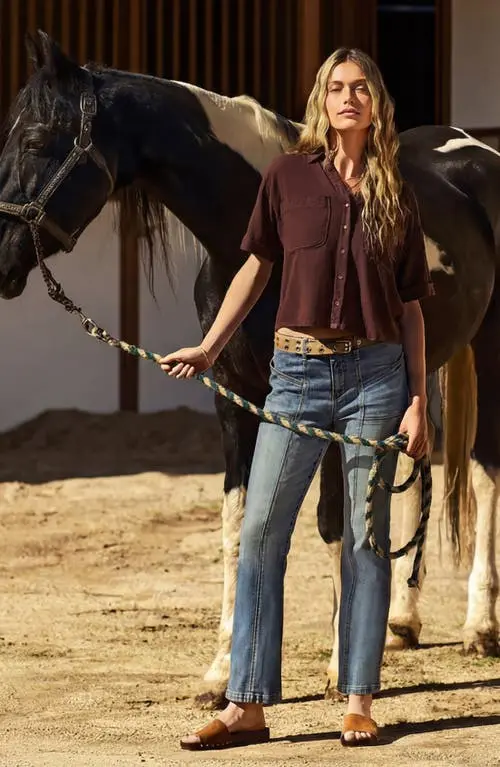 Kut From The Kloth Kelsey Seamed Kick Flare Jeans