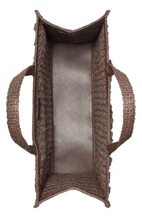 Tory Burch Ella Hand-crochet Straw Tote - Dark Cocoa