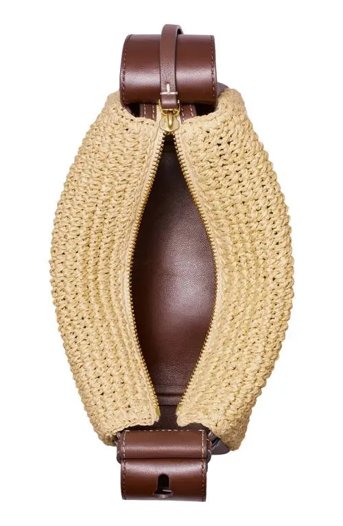 Tory Burch Small Romy Straw Shoulder Bag - Natural