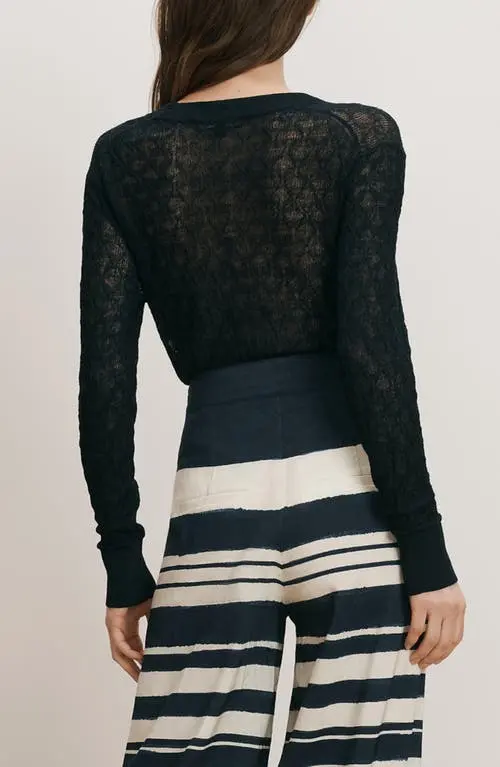 Veronica Beard Ingraham Semi Sheer Cardigan