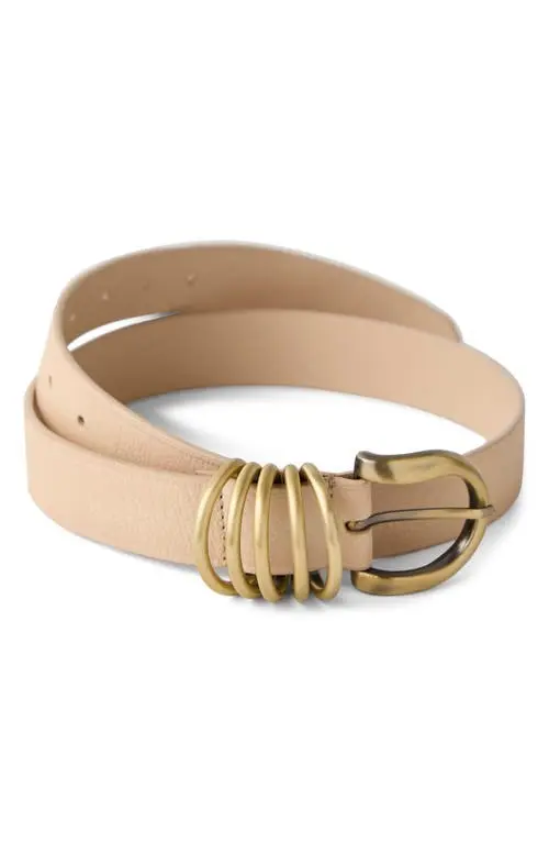 Free People Rori Leather Belt - Cream