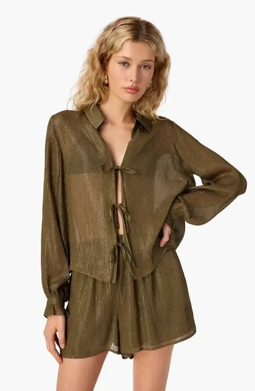 Cami Nyc Metallic Chiffon Shorts