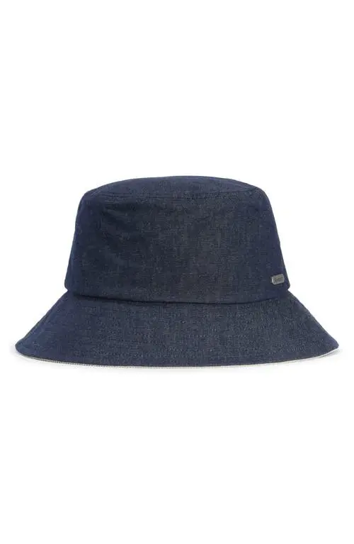 Barbour Asker Water-resistant Waxed Denim Bucket Hat - Indigo