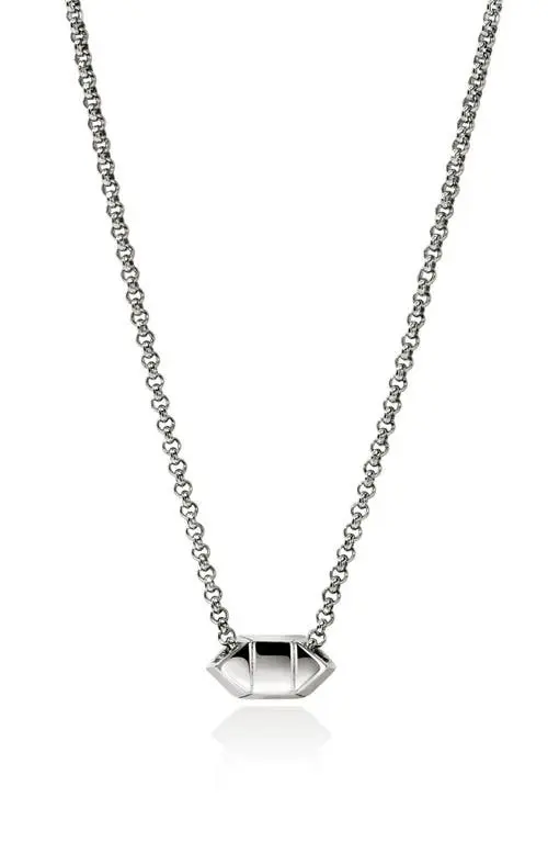John Hardy Icon Stud Pavé Diamond Pendant Necklace - Silver