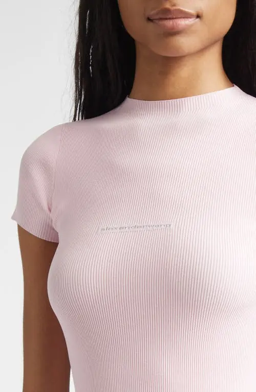 Alexander Wang Logo Jacquard Rib Mini Sweater Dress