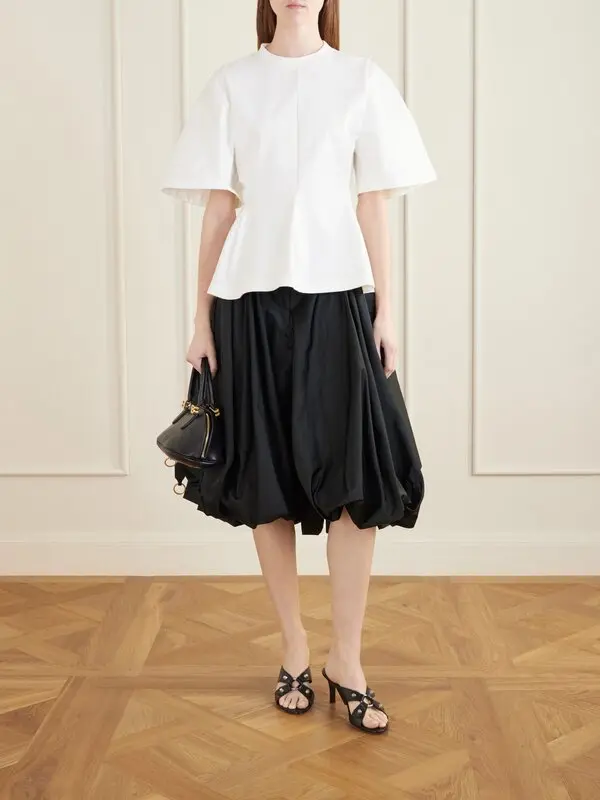Balenciaga Shaped Flared Cotton-jersey T-shirt
