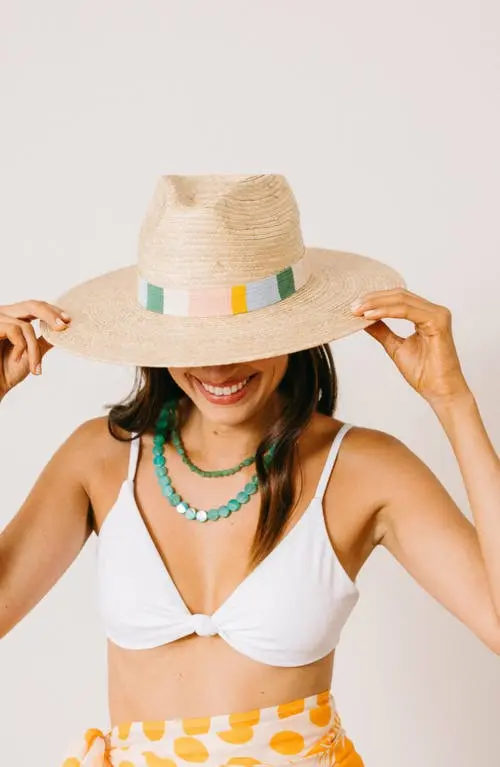 SUNSHINE TIENDA Clara Palm Straw Sun Hat