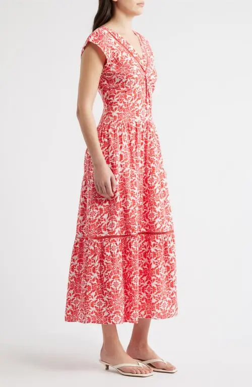 CITY BLUES Printed Tiered Maxi Dress