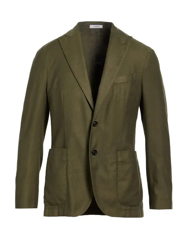 Boglioli Blazer Size Linen, Cotton, Elastane - Green