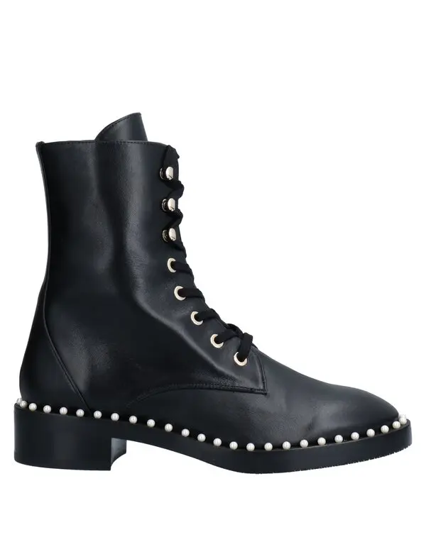STUART WEITZMAN Ankle Boots In Calfskin With Bead Detailing