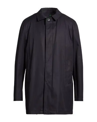 Herno Single-breasted Cotton Gabardine Coat - Navy