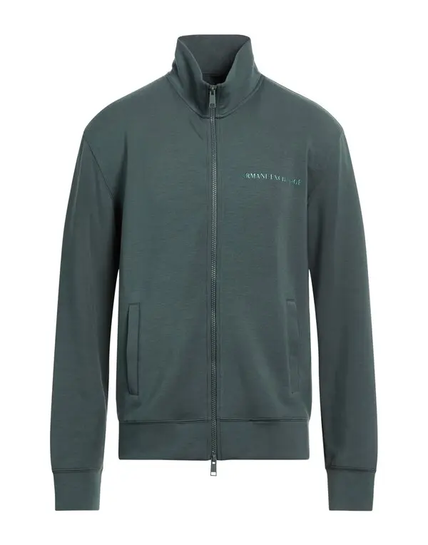 Armani Exchange Turtleneck Sweatshirt With Logo - Green