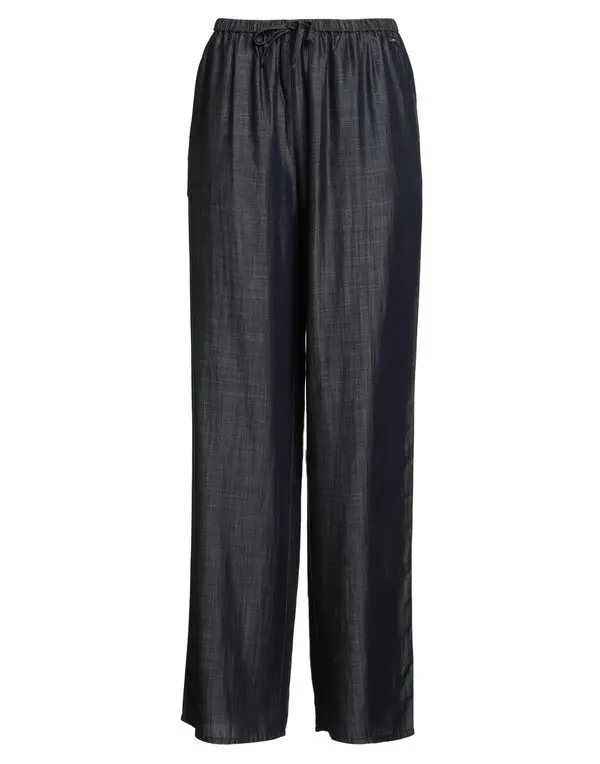 Armani Exchange Wide-leg Lyocell Pants - Blue