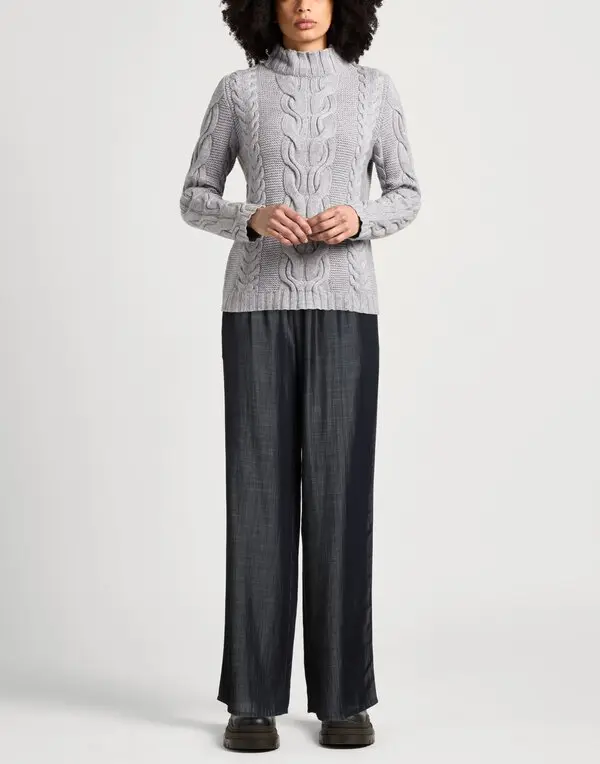 Armani Exchange Wide-leg Lyocell Pants - Blue