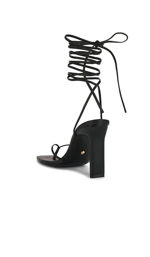 Raye Tova Stiletto Heel With Wrap Tie - Black
