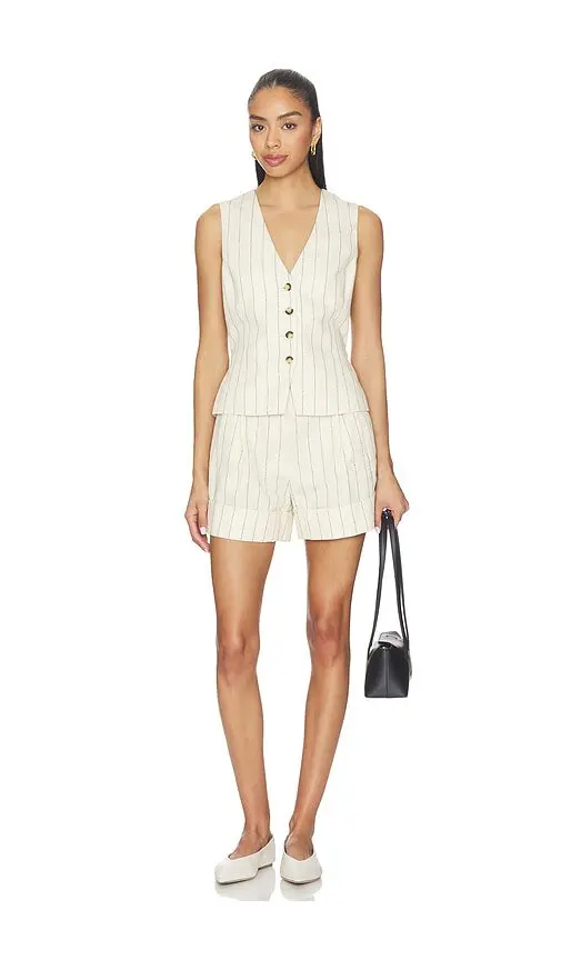 Rag & Bone Paulette Stripe Vest - Beige