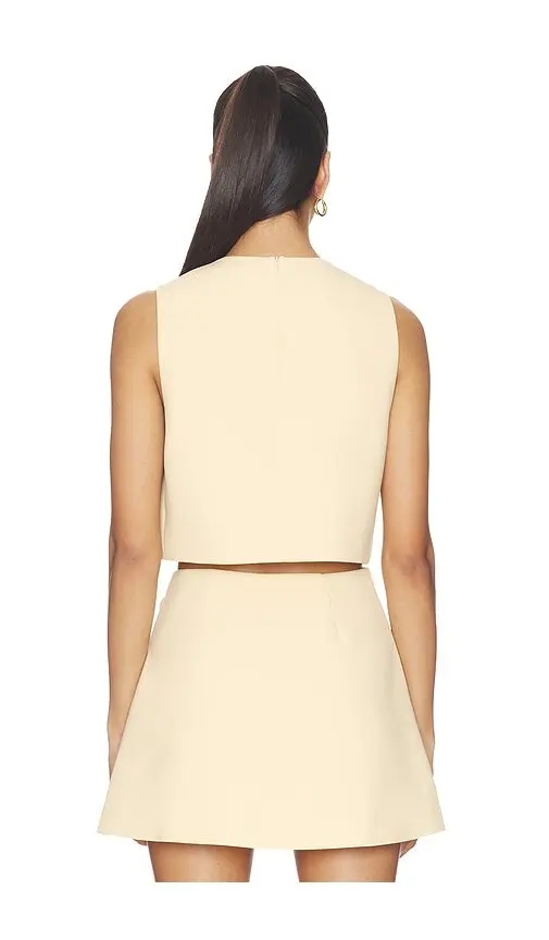 Alexis Maree Top Embellished Crepe Cropped Top