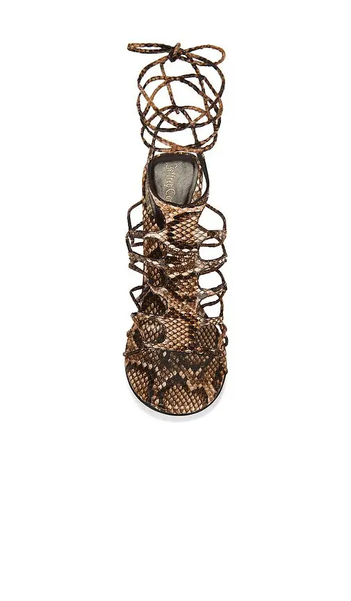 Jeffrey Campbell Scintilla Python Embossed Stiletto Sandal