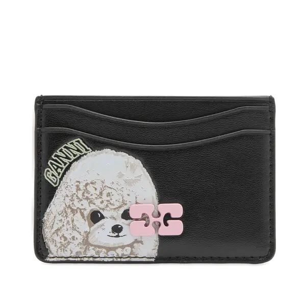 GANNI Bou Card Holder - Black