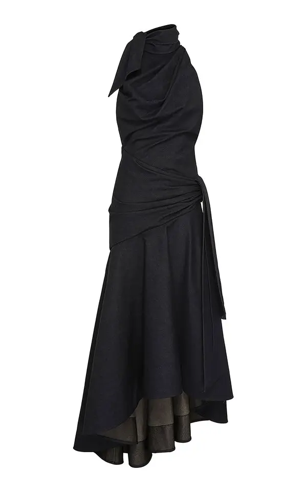 Zimmermann Valiant Draped Denim Midi Dress - Blue