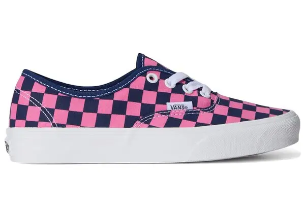 VANS Authentic Checkerboard Sneakers - Deep Indigo Blue/fizz Pink