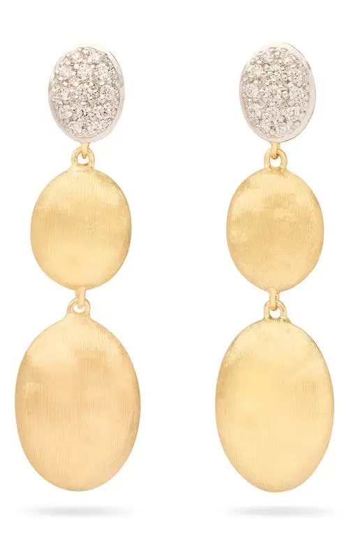 Marco Bicego Siviglia Diamond Drop Earrings - 18k Yellow/white Gold