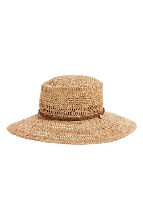Rag & Bone Raffia Straw Boater Hat - Natural