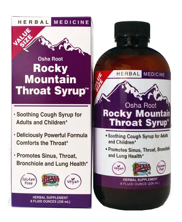 TRACE MINERALS Herbs Etc. Rocky Mountan Throat Syrup 8 Oz - No Color