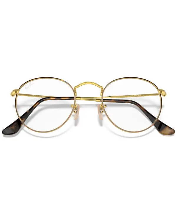Ray-ban Round Metal Optics Eyeglasses - Tortoise