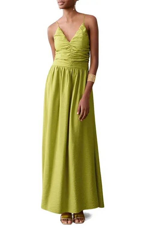 Mango Ruched Maxi Dress