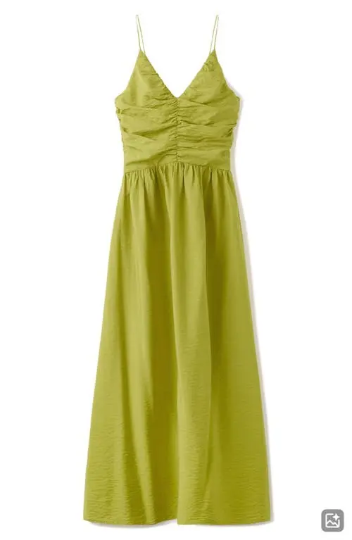 Mango Ruched Maxi Dress