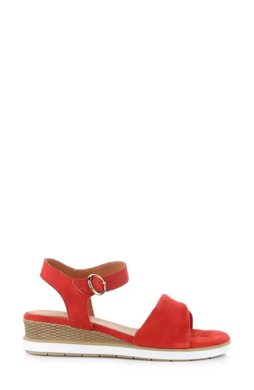 BOS. & CO. Avon Platform Wedge Sandal - Red