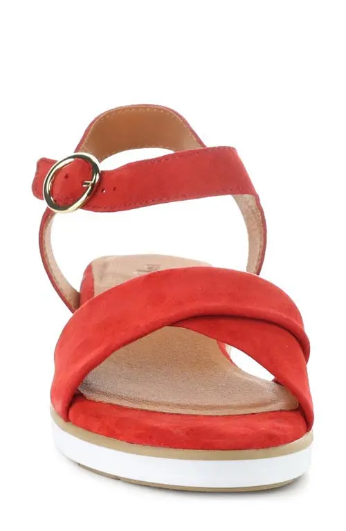 BOS. & CO. Avon Platform Wedge Sandal - Red
