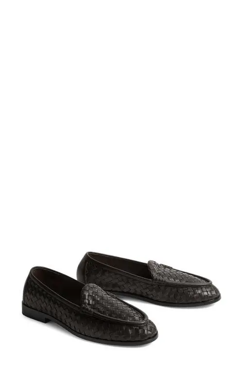 Bottega Veneta Sveglia Intrecciato Loafer - Espresso