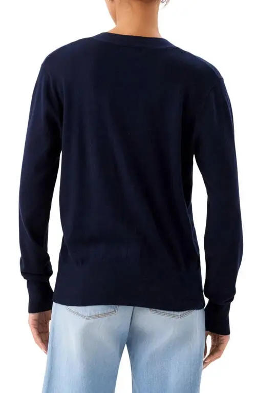 Karen Kane V-neck Button-front Cardigan - Navy